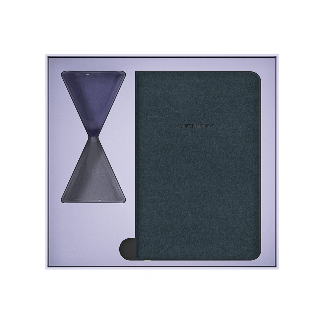 Notebook & 20-minute Hourglass Set – Quiet Hours